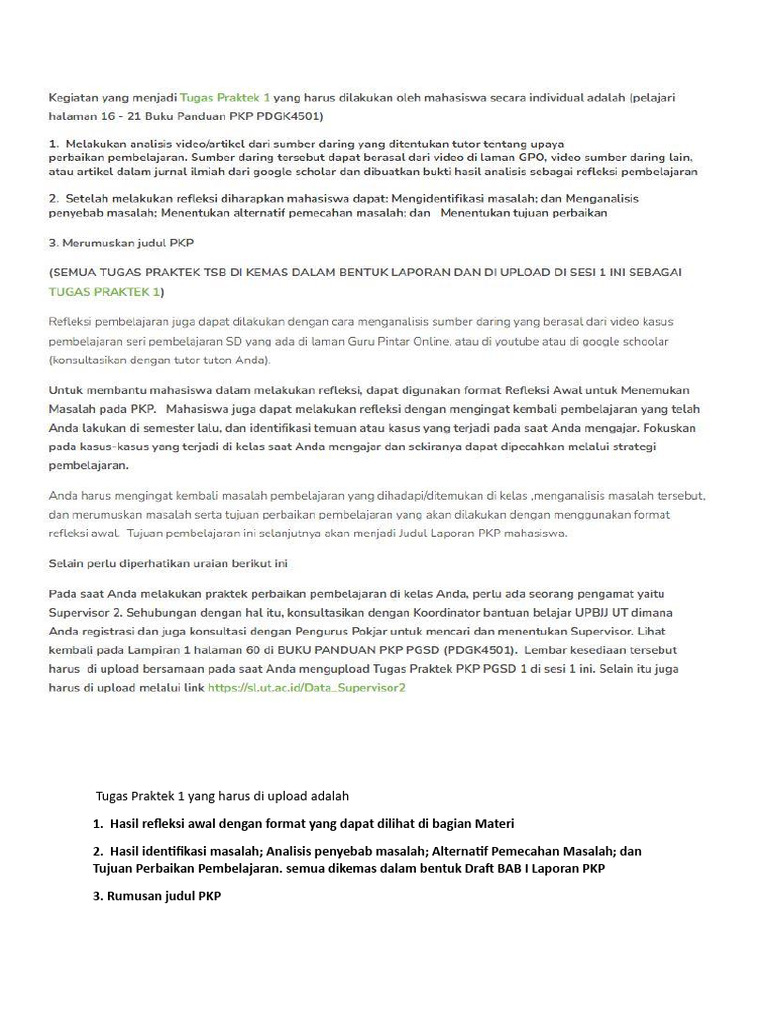 Draft Laporan Tugas Praktek 1 PKP | PDF