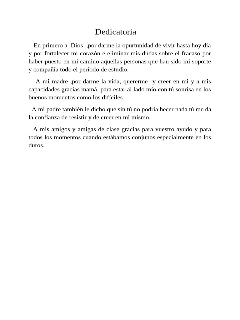 Dedicatoría | PDF