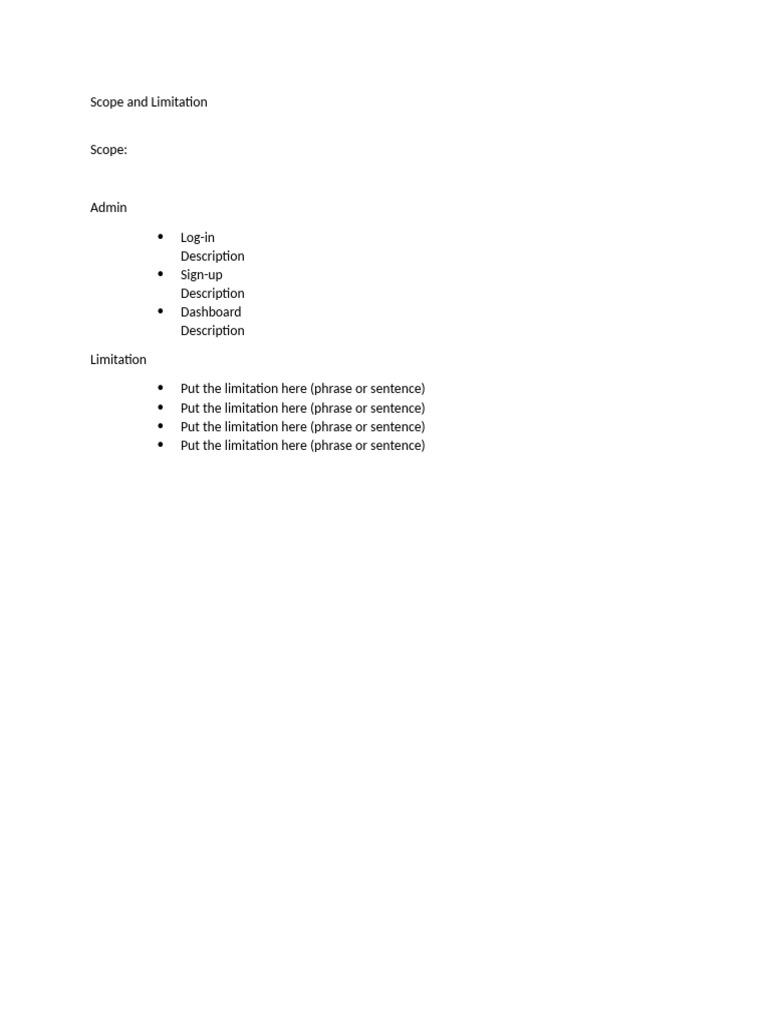 Scope and Limitation | PDF