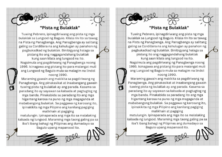 Pista NG Bulaklak | PDF