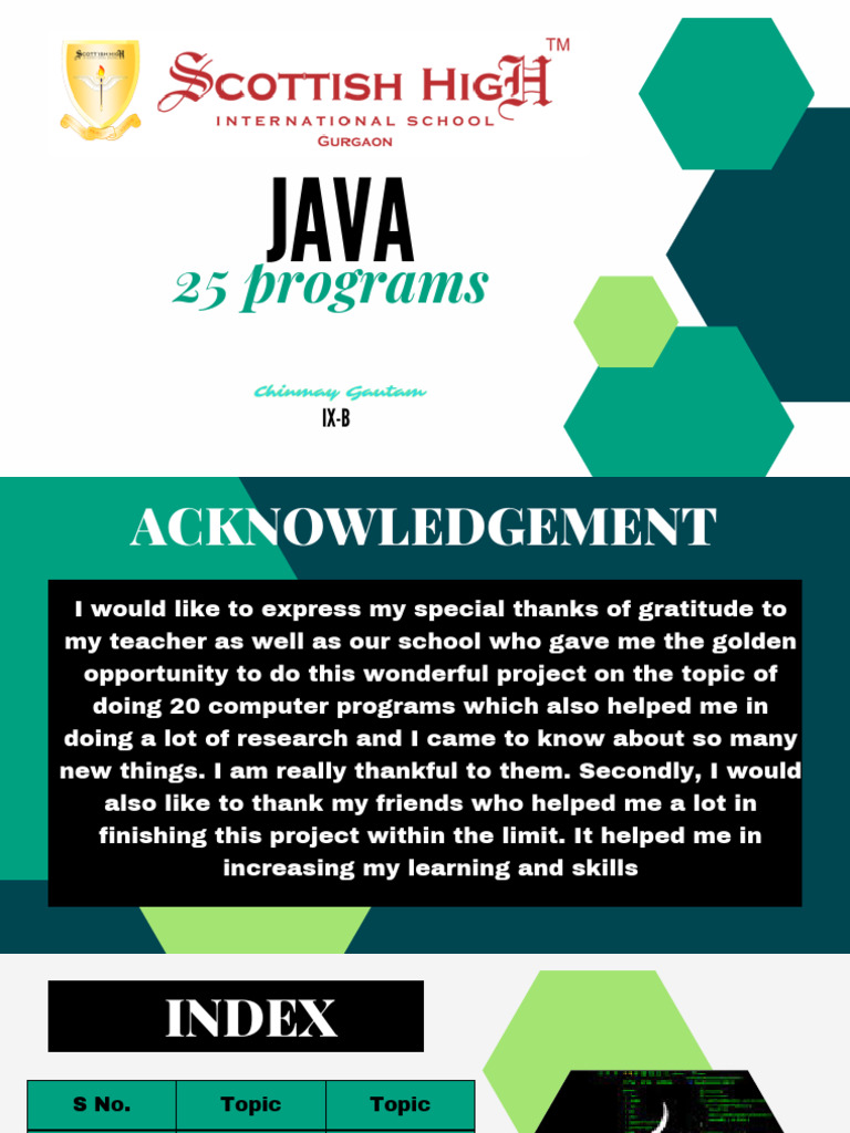 Java 20 Programs by Chinmay Gautam | PDF