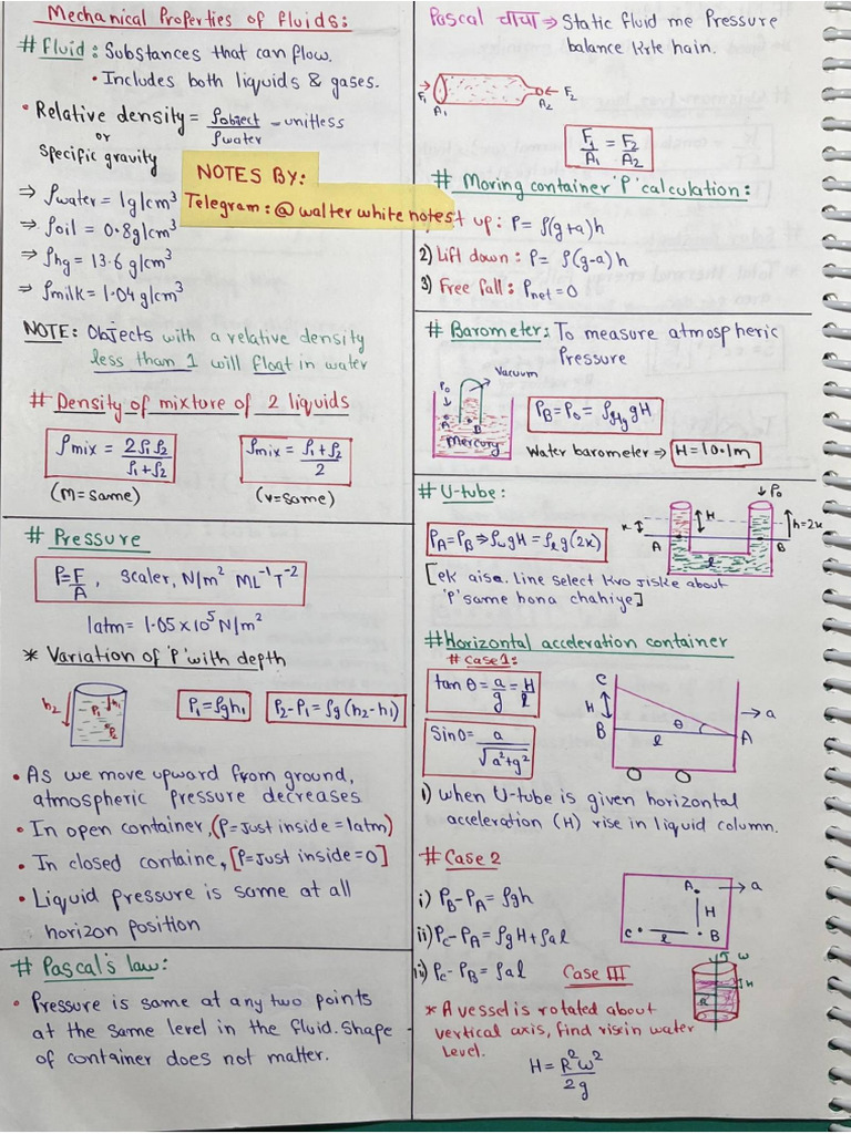 Fluids Notes | PDF