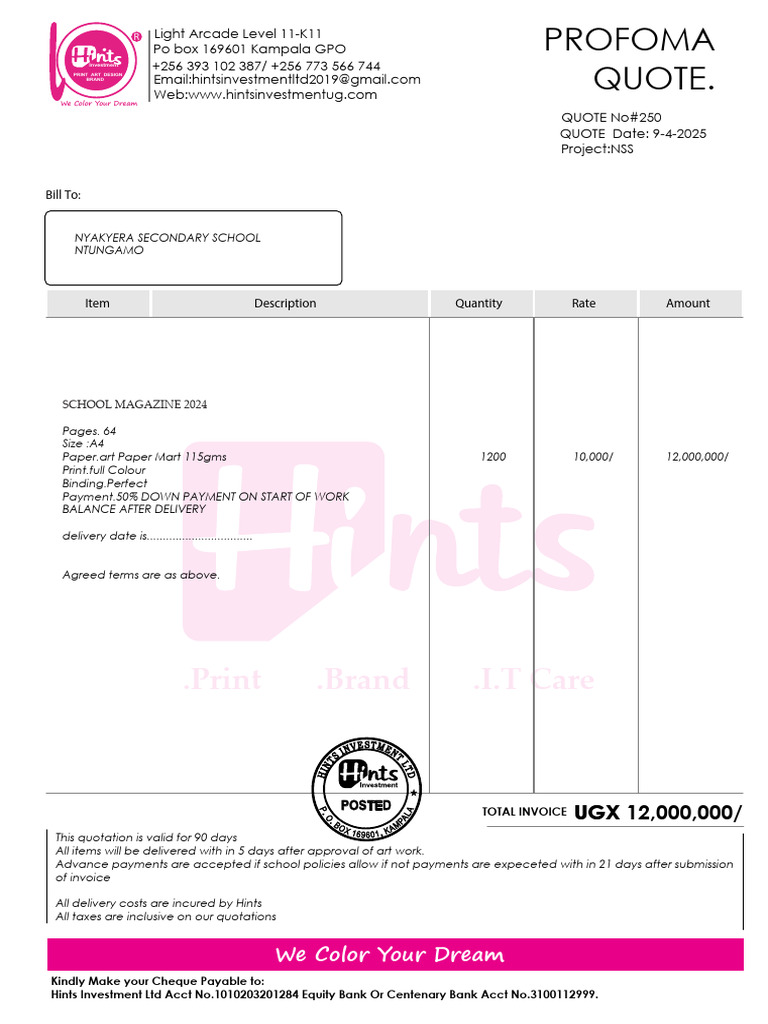 Nyakyeera S S Profoma | PDF