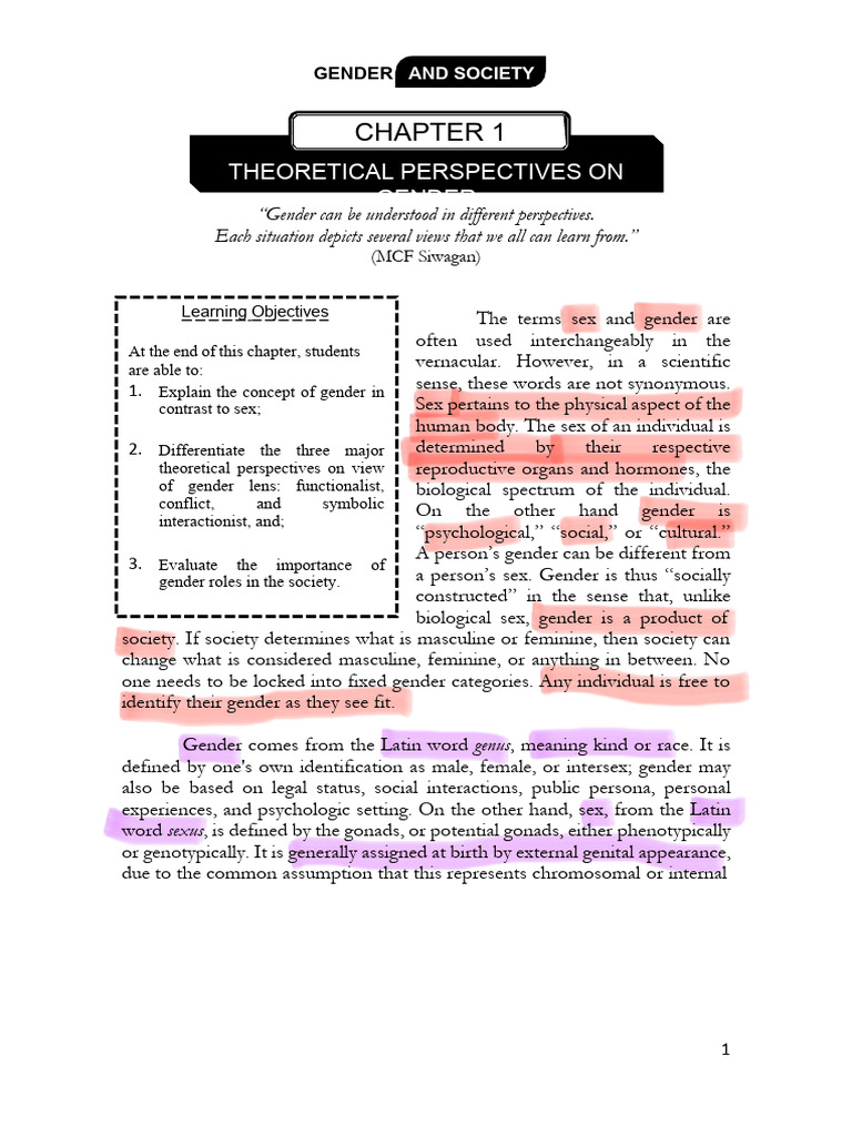 Understanding Gender Theories in Society | PDF | Gender | Gender Studies