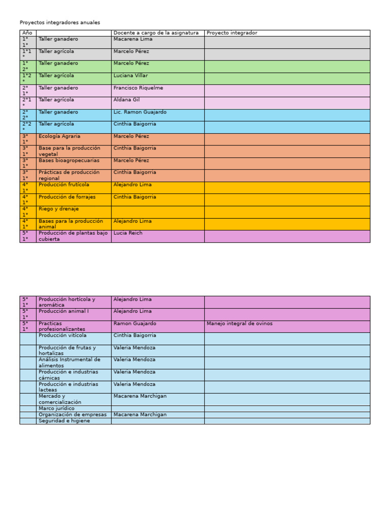 Proyectos Integradores Anuales-1 | PDF