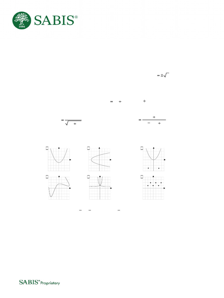 2425 Grade 9S UAE Algebra Course Questions | PDF | Function (Mathematics) | Quadratic Equation