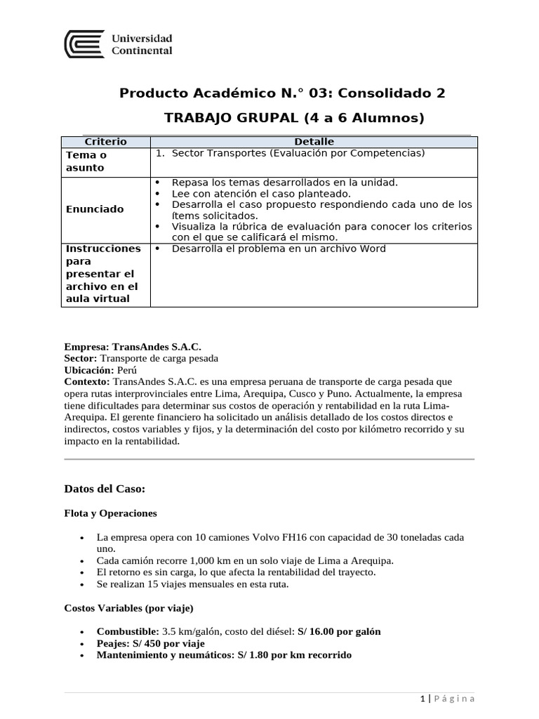 PA3 Contabilidad de Costos Por Sectores 2025-10 | PDF | Economias