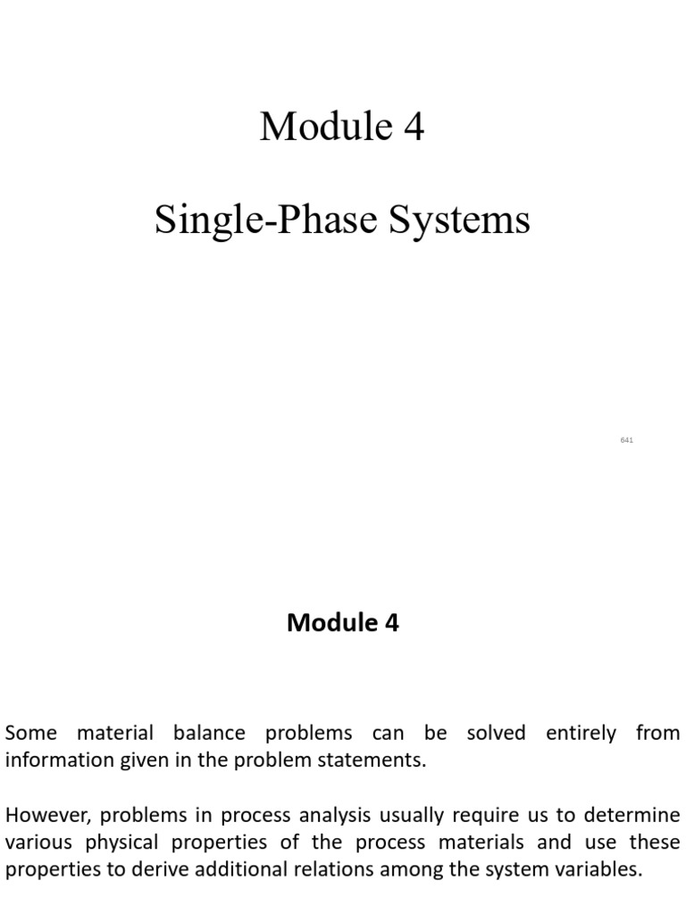 Module4 SinglePhaseSystems | PDF | Gases | Density