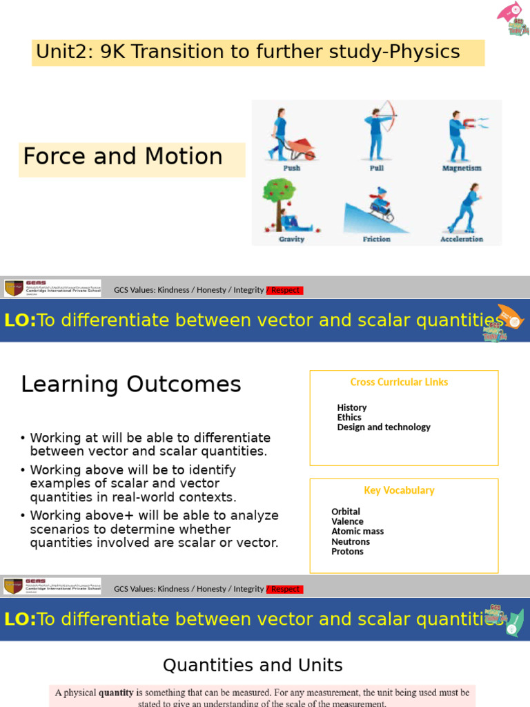 Vector and Scalar Quantities | PDF | Force | Euclidean Vector