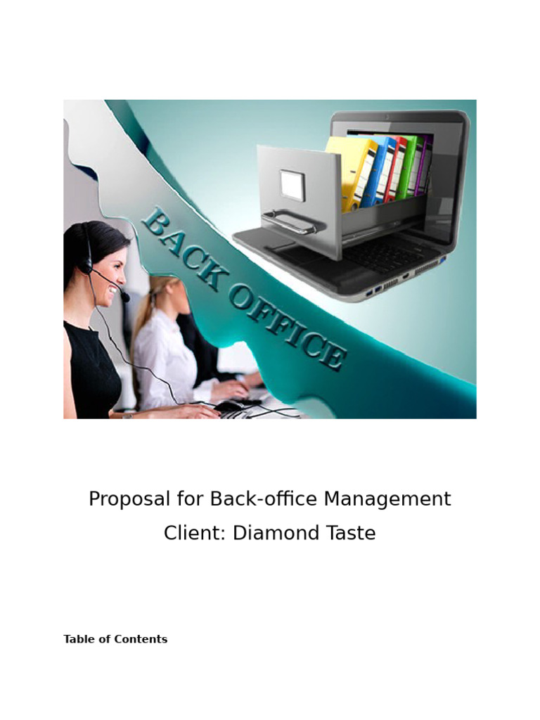 Proposal for Back office | PDF