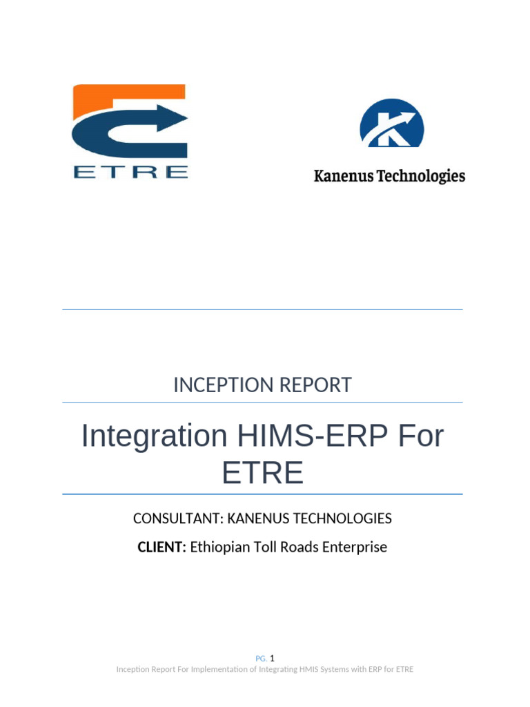 INCEPTION REPORT -OIPDC-KANENUS (1) | PDF | Enterprise Resource Planning | Project Management