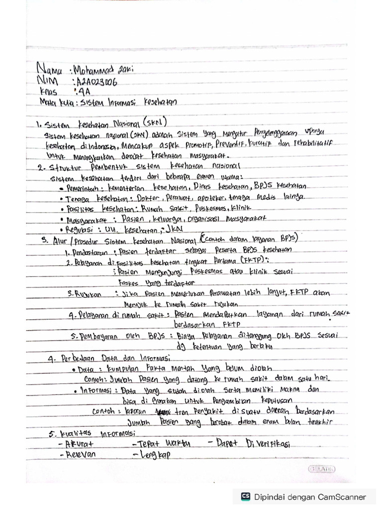 Mohammad Zaki A2a023006 4a Tugas Sik | PDF