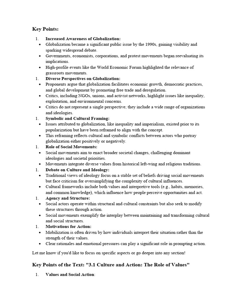 Mario Diani Book Summary PDF | PDF | Globalization | Liberal Arts Education