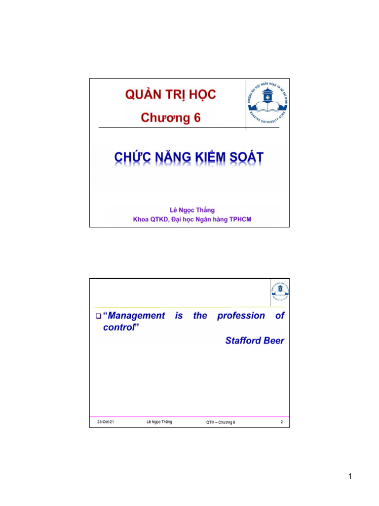 2021-2022.HK1.QTH.CLC. Ch6 Kiem soat | PDF