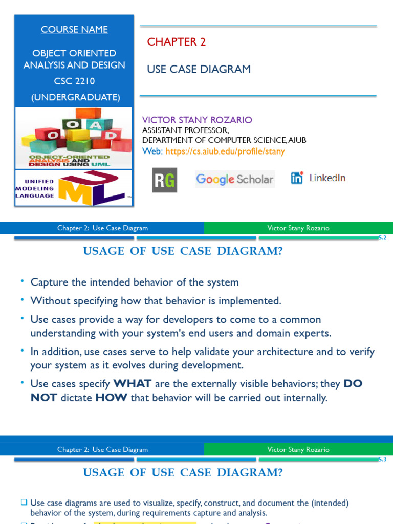 Spring 24-25 OOAD - Ch.02 - Use Case Diagram | PDF | Use Case | System