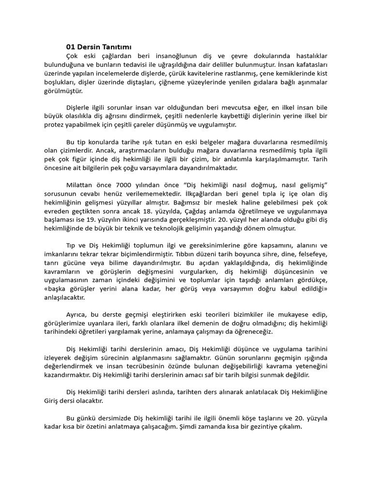 01 Dersin Tanıtımı | PDF