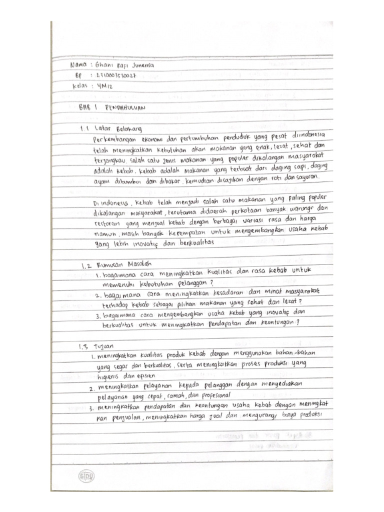 Tgs SKB Ghani Rafi Junensa (23-027) | PDF