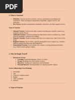 Tourism Notes Grade 10 Term 1 | PDF
