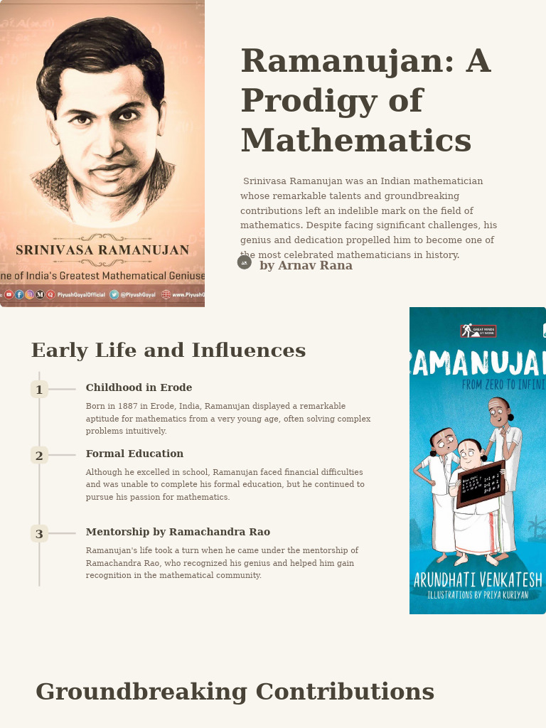 Ramanujan a Prodigy of Mathematics | PDF | Mathematics | Number Theory