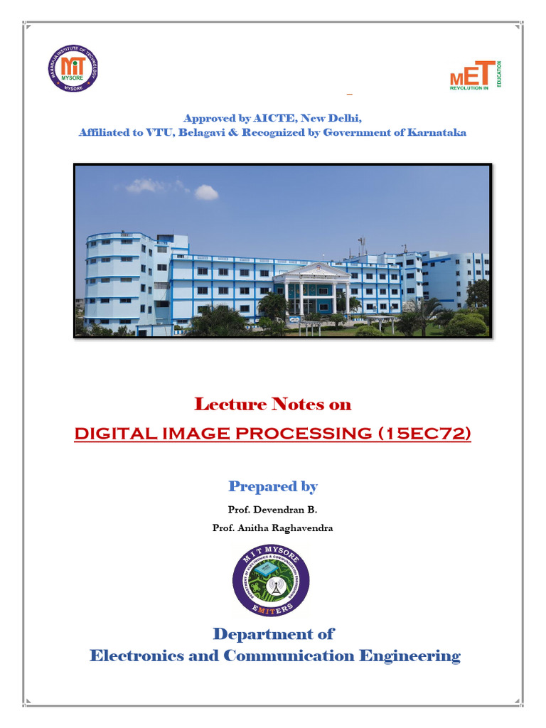 Digital Image Processing Notes | PDF | Engineering | Image Segmentation