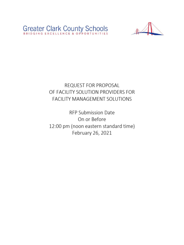 GCCS-RFP-Document-for-Facility-Services | PDF | Occupational Safety And ...