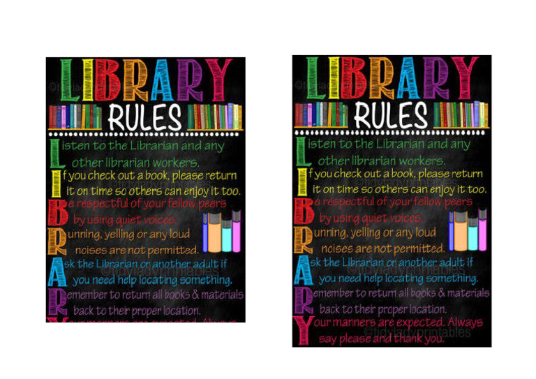 Library Rules | PDF