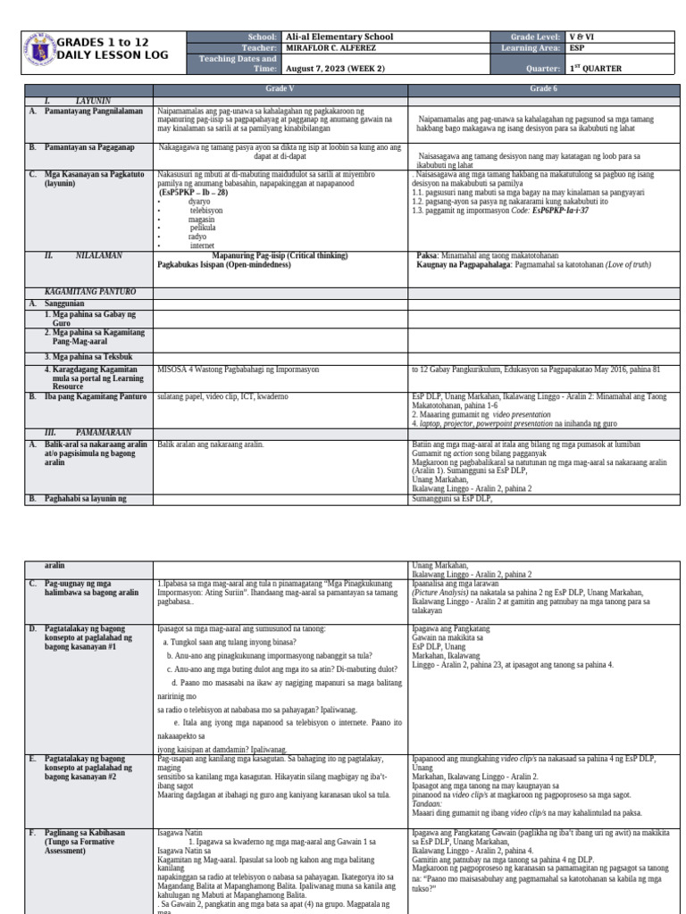 DLL_ESP_W2 day 2- | PDF