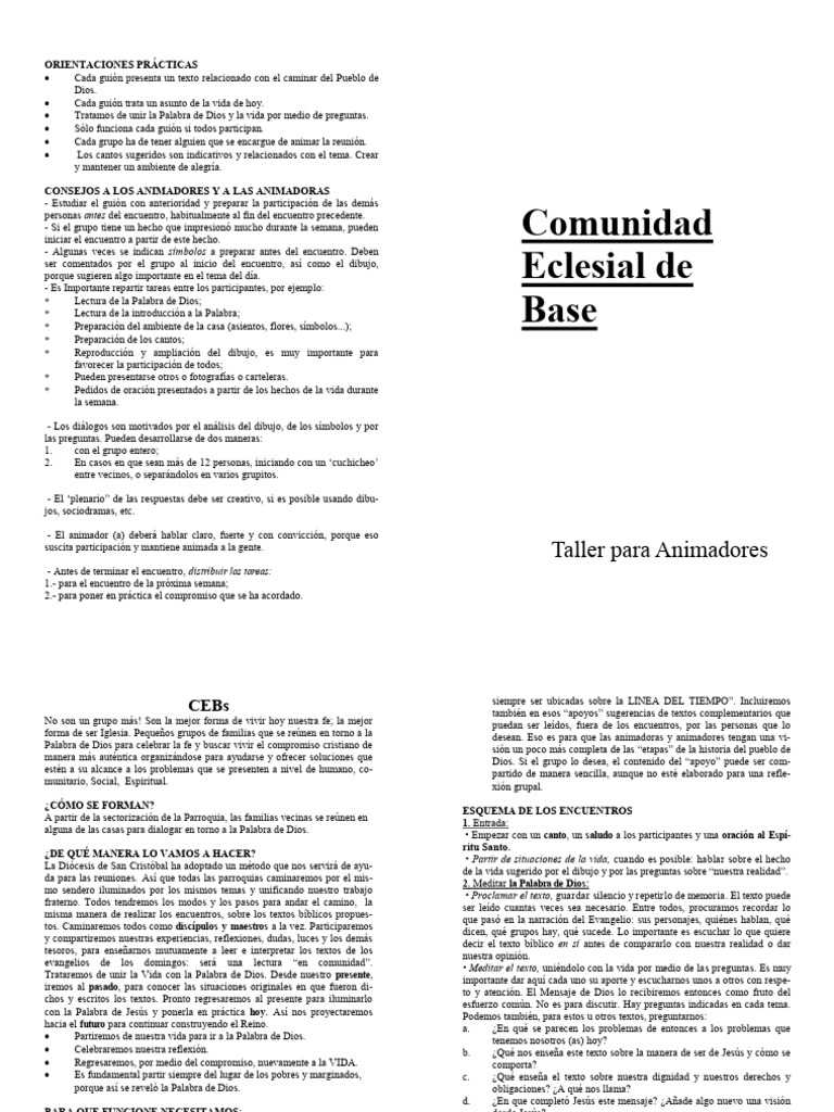 Comunidad Eclesial de Base Animadores | PDF | Oración | Jesús