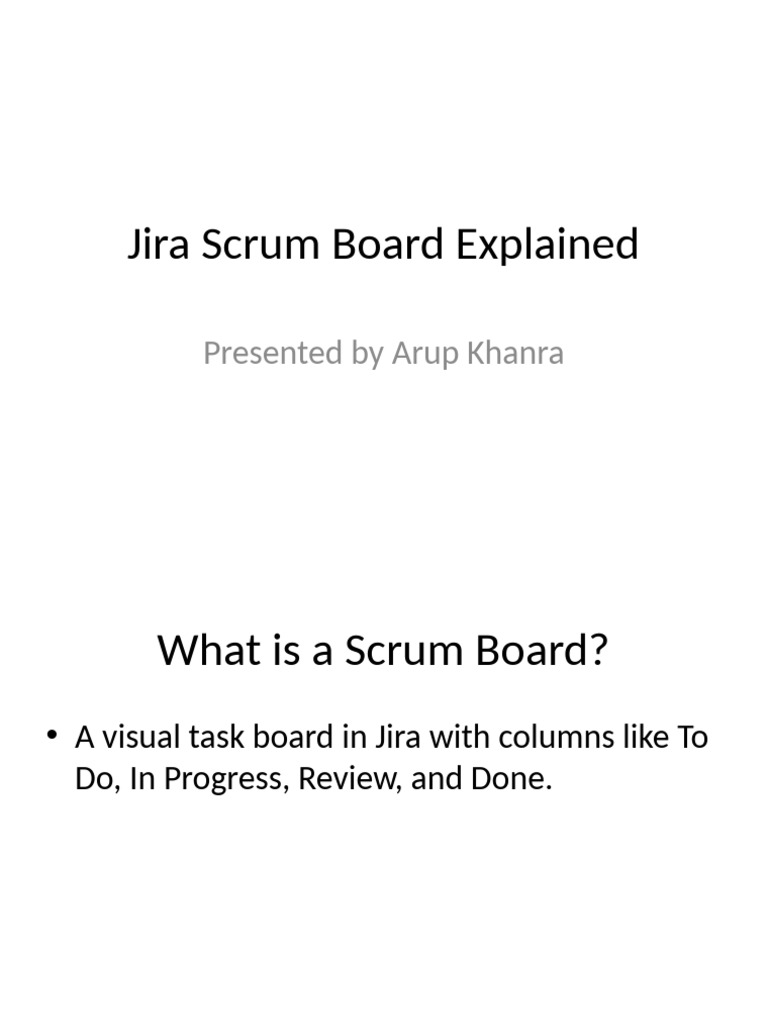 Jira Scrum Board Explained | PDF