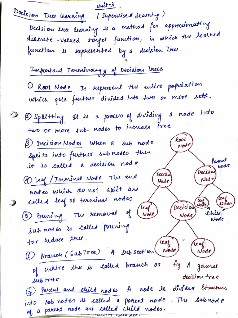 Unit 3 Machine Learning Notes | PDF