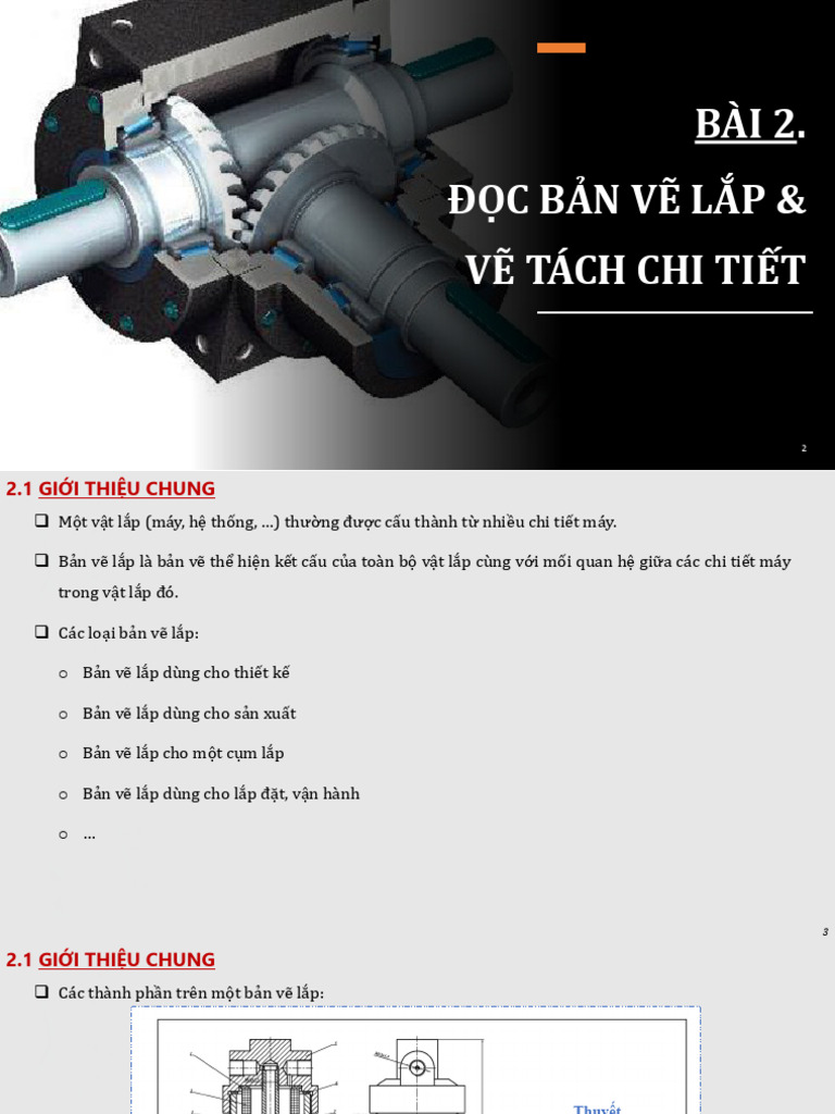 (ME2201) Bài 2. Đọc bản vẽ lắp (update) | PDF