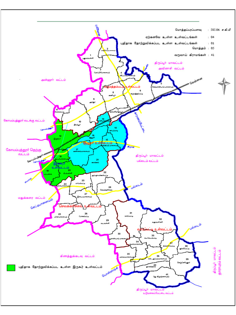 Sulur Proposed Firka Map | PDF