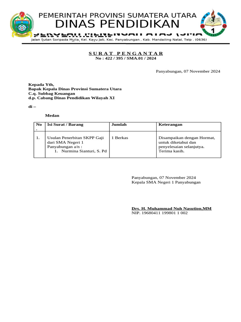 Usulan Penerbitan SKPP Gaji PNS | PDF