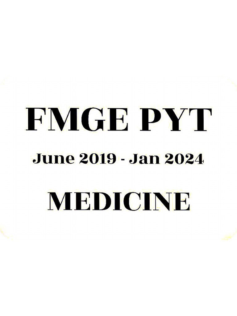 Fmge Pyt- Medicine | PDF