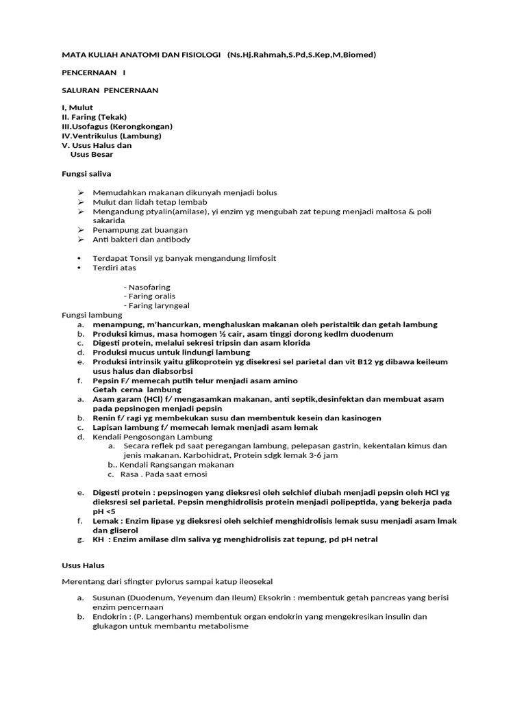 Kumpulan Hand Out Mteri Anatomi | PDF