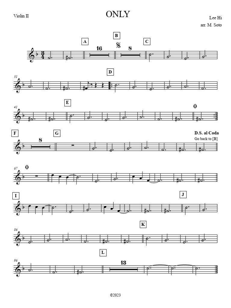 Only - Violin II | PDF