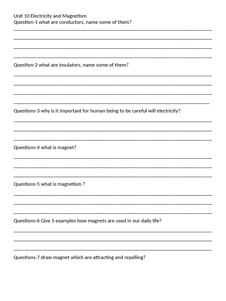 Unit 10 Electricity and Magnetism | PDF | Electricity | Particle Physics