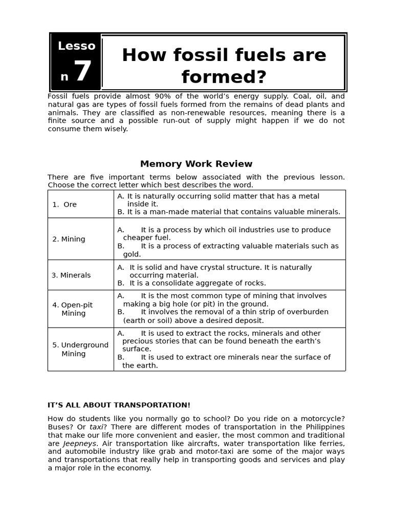 How Fossil Fuels Are Formed | PDF | Petroleum | Coal