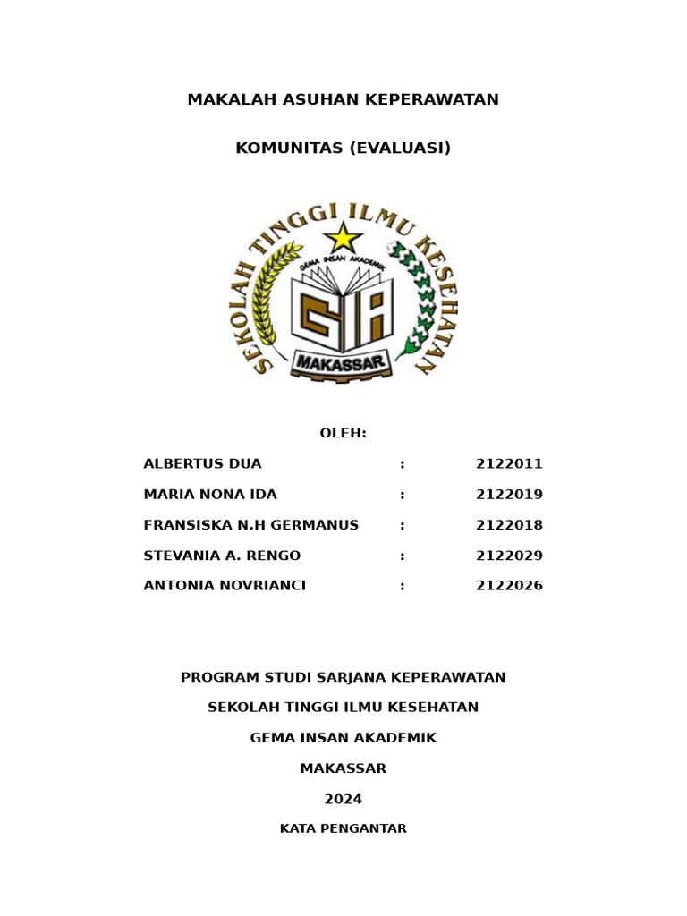 Makalah Asuhan Keperawatan Kep Komunitas ( Ns Yanti ) | PDF