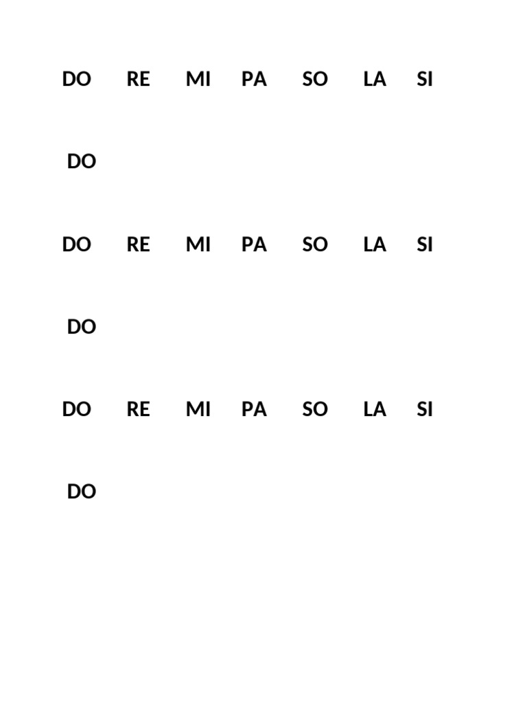 Do Re Mi Pa So La Si | PDF