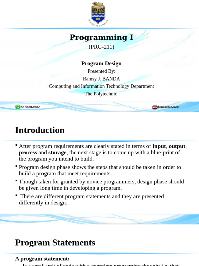 3 - Program Design | PDF | Computer Program | Programming