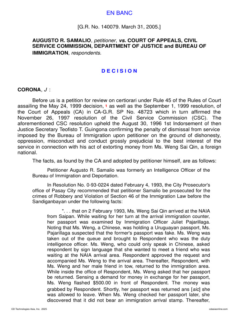 N. Samalio v. Court of Appeals | PDF | Witness | Evidence (Law)