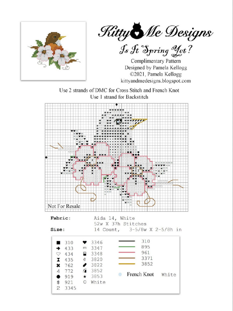 Robin Cross Stitch Pattern | PDF