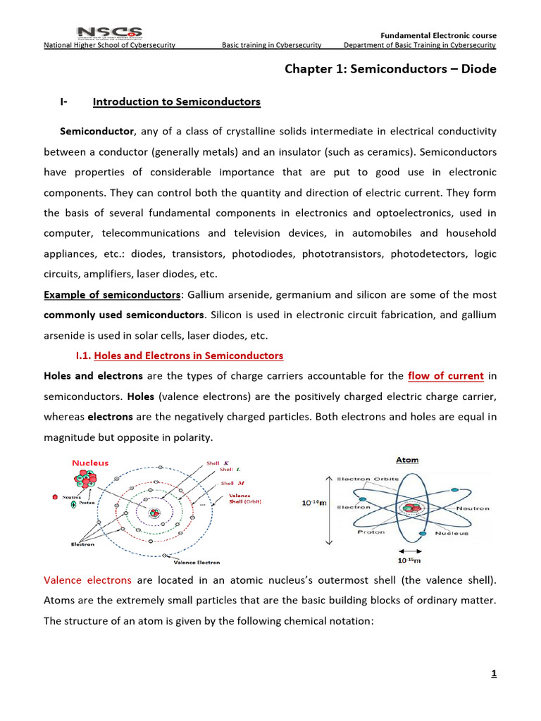 Chapter 1 - Semiconductors - Diode | PDF | P–N Junction | Semiconductors
