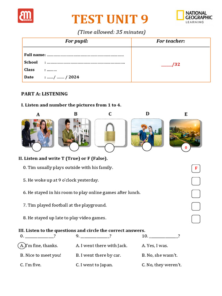 Grade 5 - Unit 9 - (75 - TN) - Pages | PDF