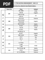 Class Wise Room Allotment 2025-26 | PDF