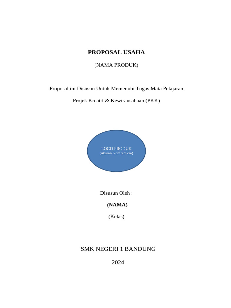 Ukuran Proposal Kreatif Usaha | PDF