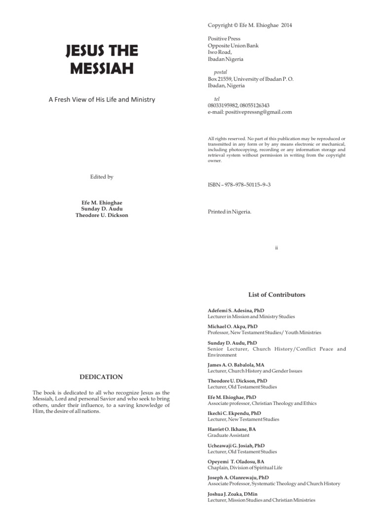 Jesus The Messiah: A Fresh View of His Life and Ministry | PDF | Jesus | Gospels