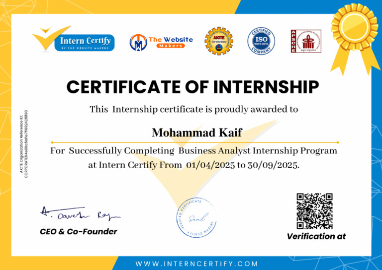 Intern Certify Certification 20250407 183225 0000 | PDF