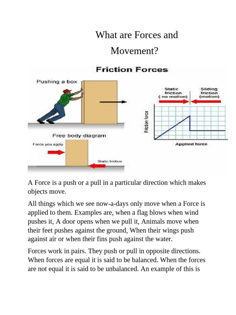 What are Forces and movement | PDF